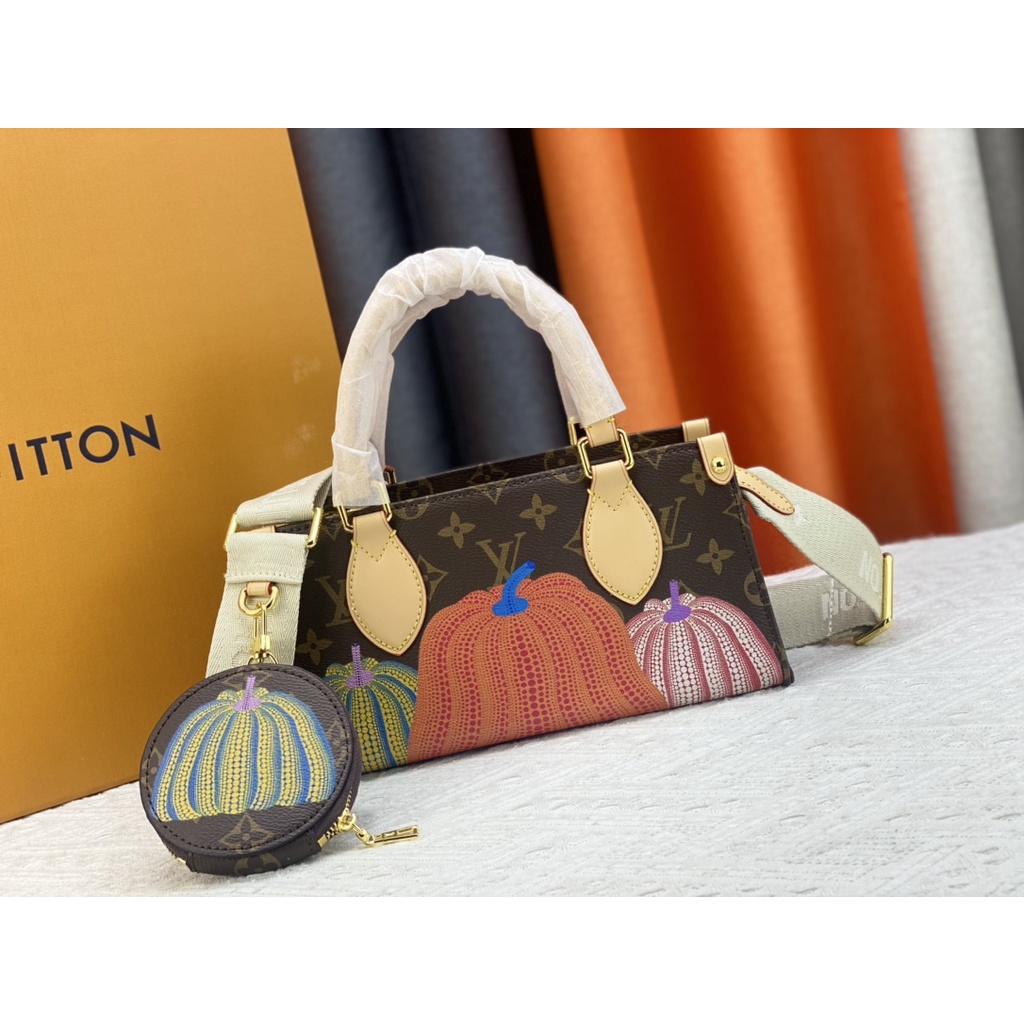 LV OnTheGo tote bags Giant Monogram Reverse Canvas 46653 25-13-10cm | Shopee Philippines