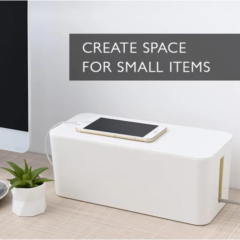 Plastic Wire Storage Box Cable Manager Organizer Box Power Line Storage ...