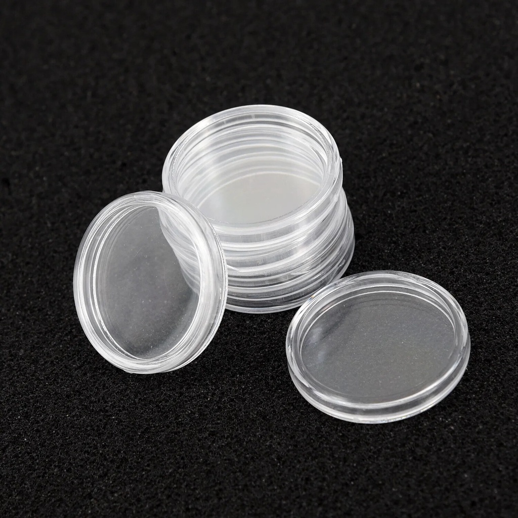 유Home Storage Organization 100pcs Transparent Coin Capsules Coin Case ...