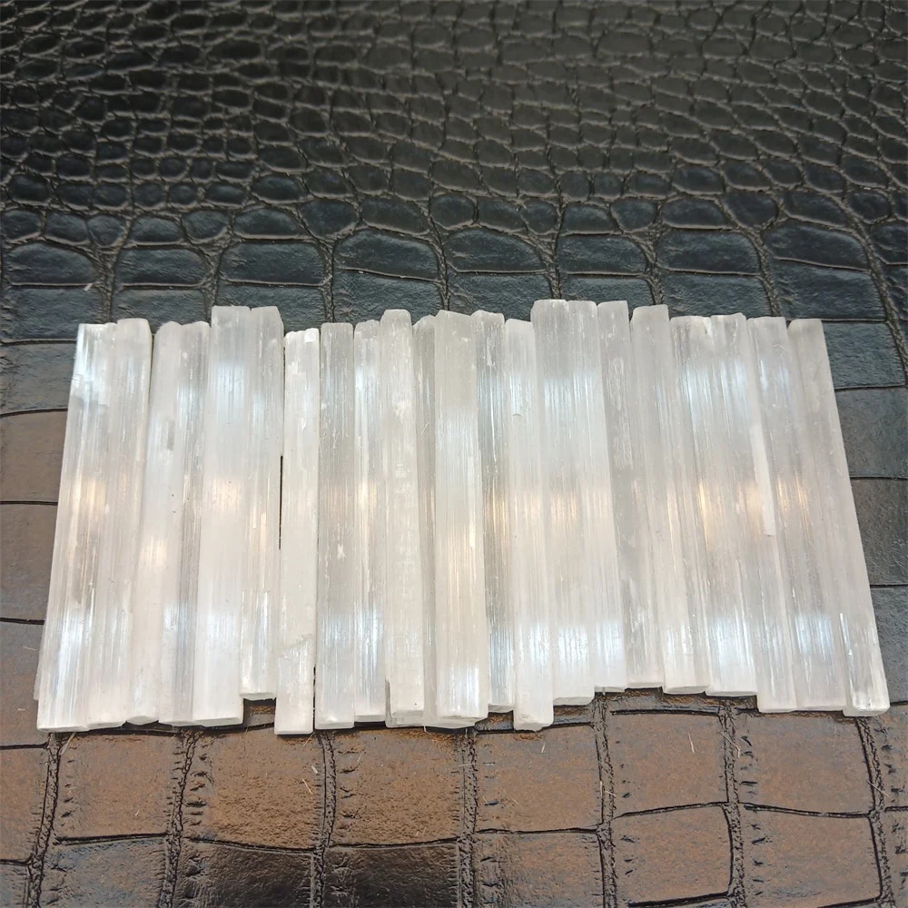 ⓞ15pcs Natural Selenite Crystal Stick Chips Gypsum white Quartz Rough ...
