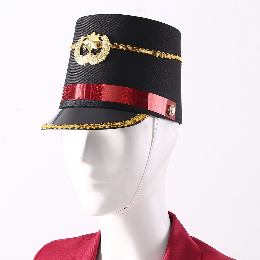 ♂ Children Adult Drum Horn Band Hat Soldier Conductor Cap Carnival ...