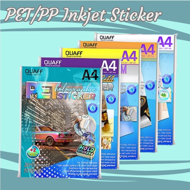 Pet Aluminum Sticker | Pearl Sticker Glossy | Label sticker A4 Size ...