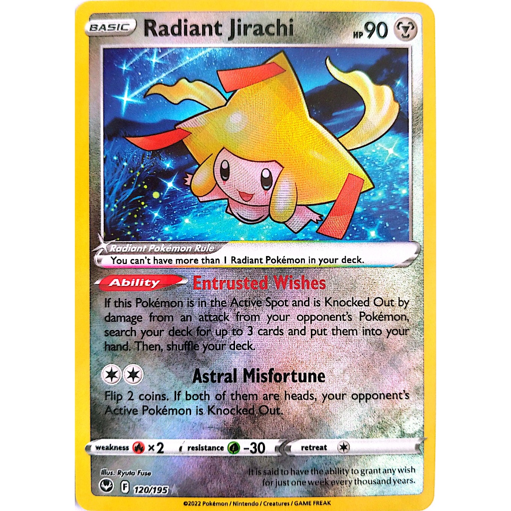 Pokemon TCG Radiant Jirachi 120/195 Silver Tempest Shiny Rare | Shopee Philippines