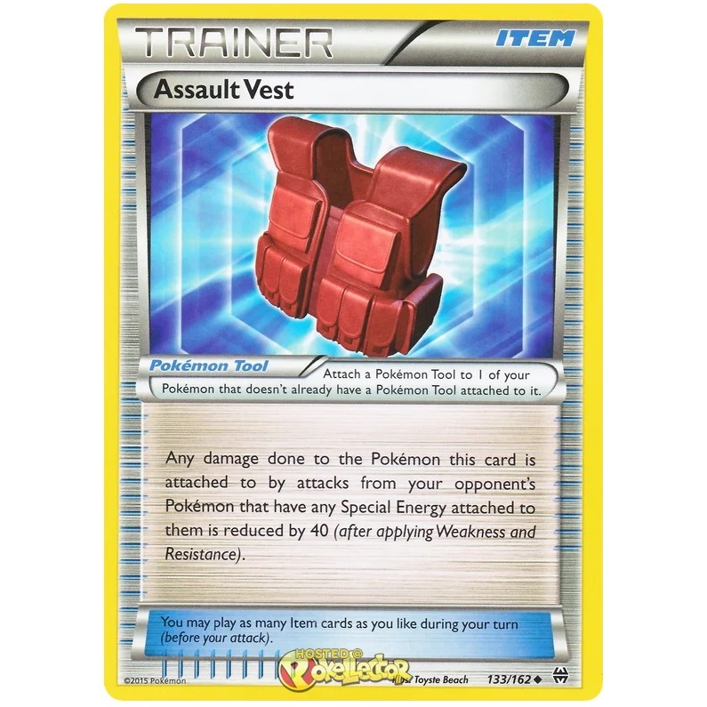 Pokemon TCG Assault Vest 133/162 BREAKThrough Uncommon Trainer | Shopee ...