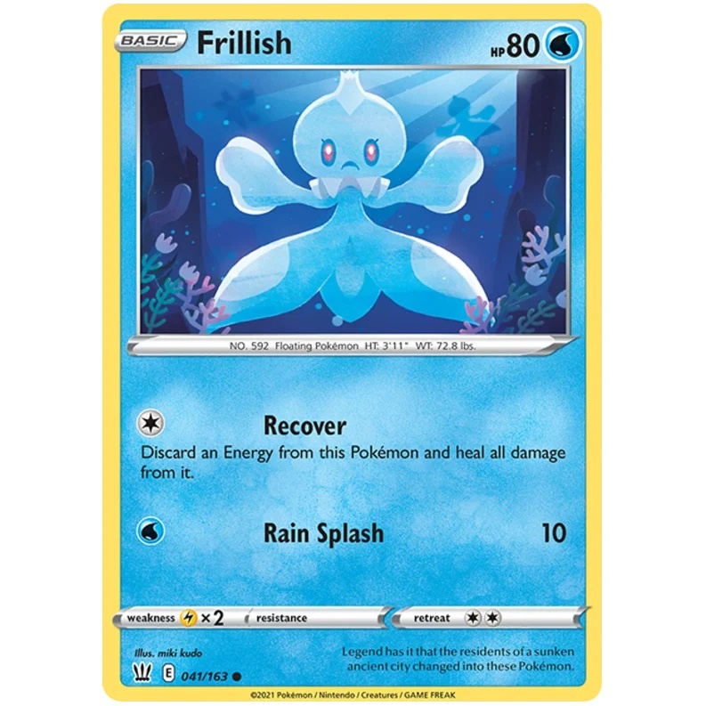 Pokemon TCG Frillish 041/163 Battle Styles Common Non Holo | Shopee ...