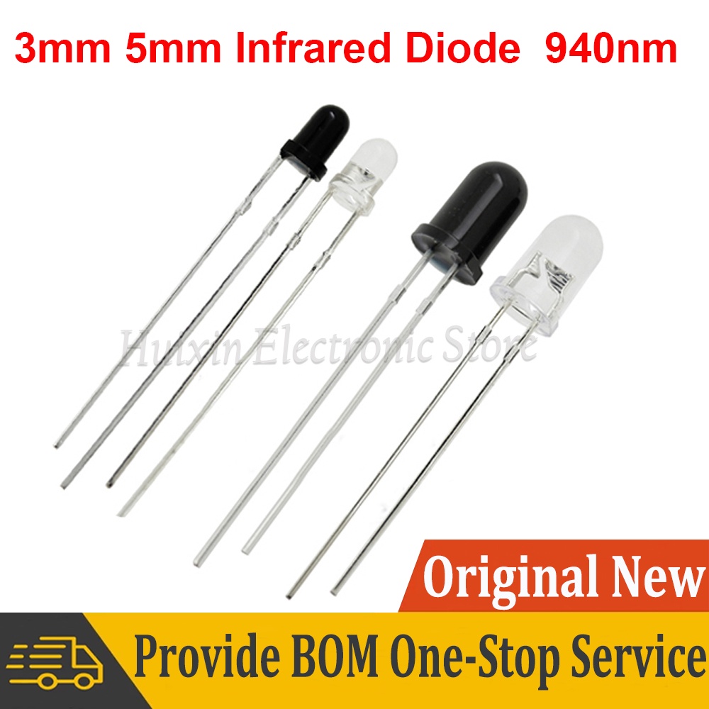 ۩10 Pair 3mm 5mm 940nm LED Infrared Emitter and IR Receiver Diode ...