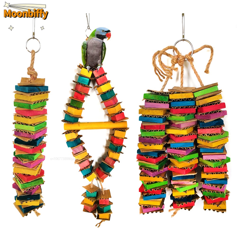 ☝1pcs Parrot Toys for Large Birds Cardboard Big Bird Toys African Grey ...