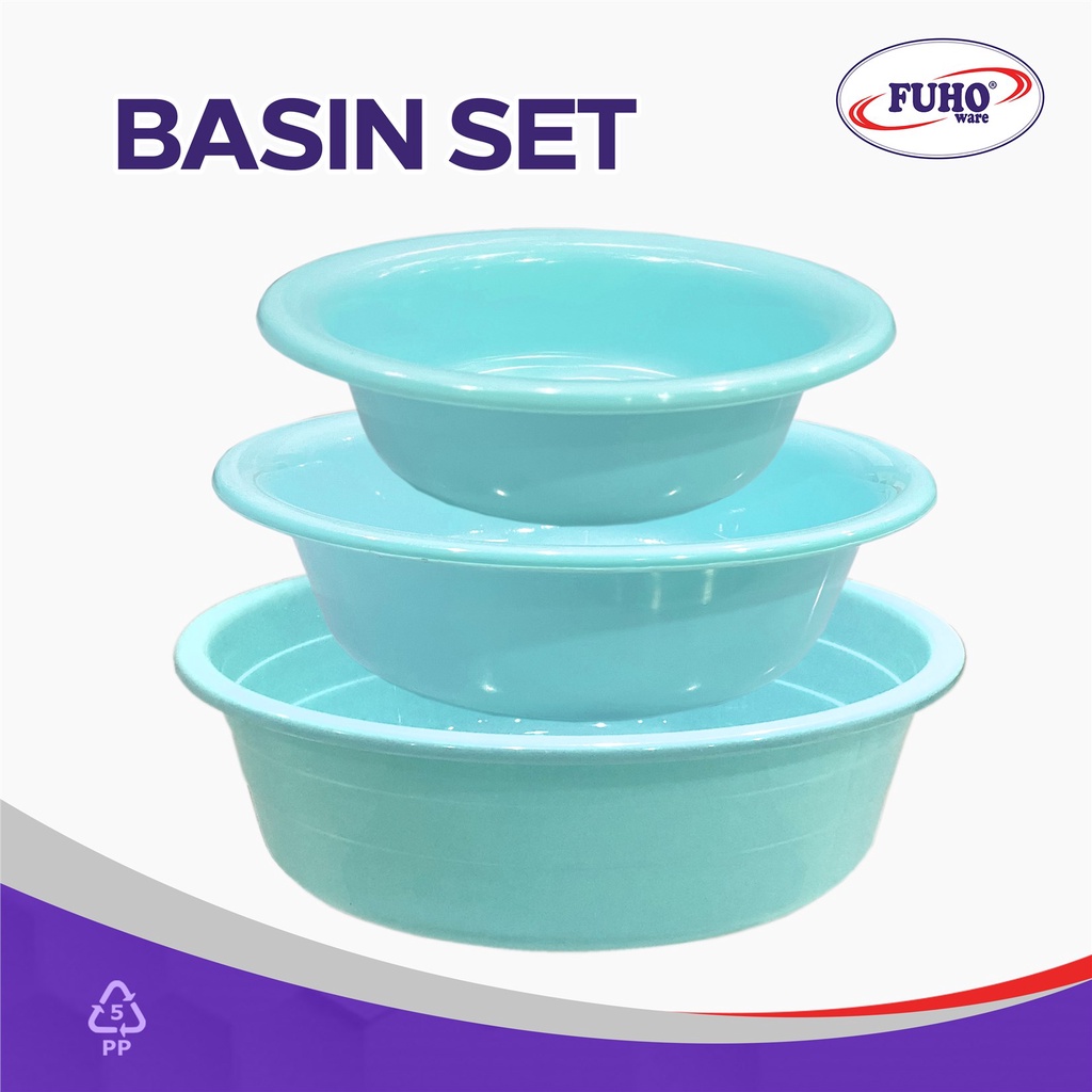 Fuho 3 in 1 basin set 3 pcs. Basin Set (10", 12", 14") Bundle #5 ...
