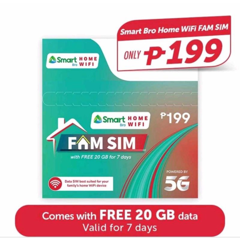 Smart Bro Home Wifi 5G Fam SIM | Shopee Philippines