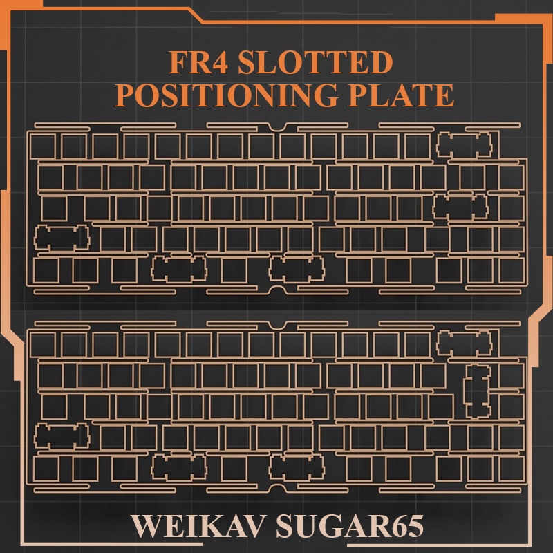 Weikav Sugar65 Mechanical Keyboard Fr4 Positioning Plate Pc Locating ...