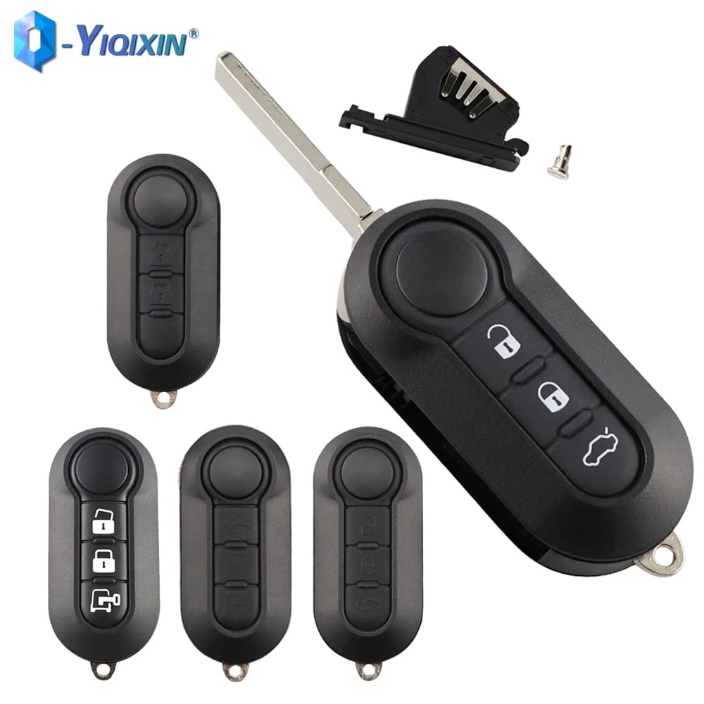 YIQIXIN Auto Key Case Folding Car Fob Shell FOR FIAT 500 Panda Punto ...