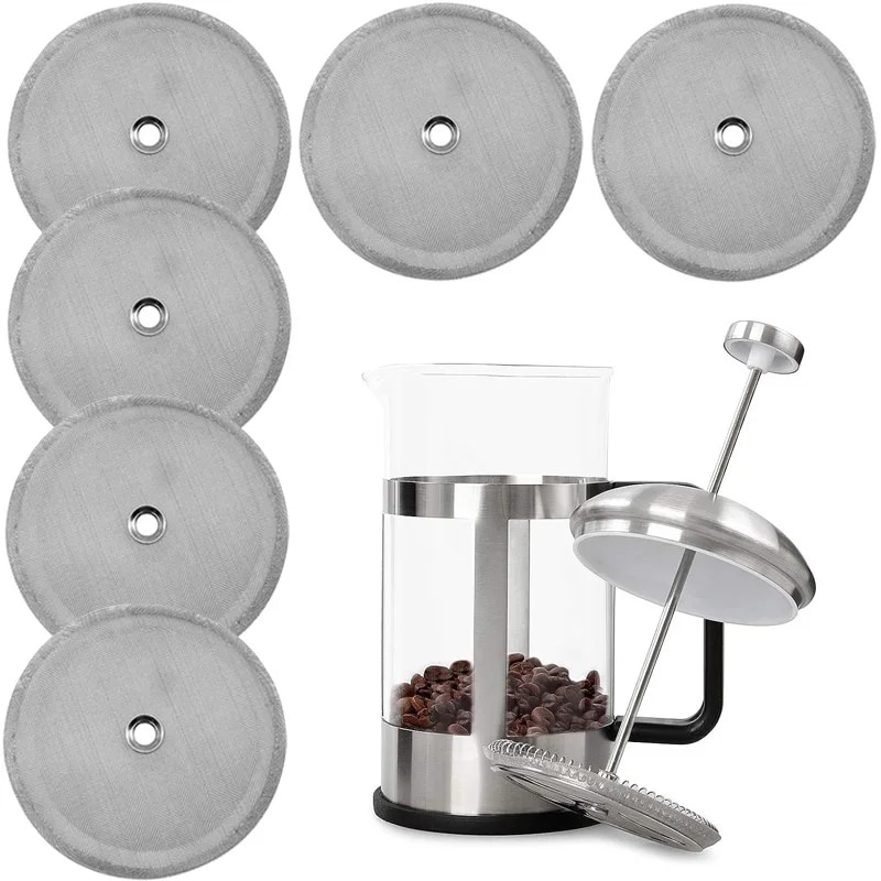 ۩6Pcs Stainless Stee Reusable Coffee Filter Coffee Filter Mesh For ...