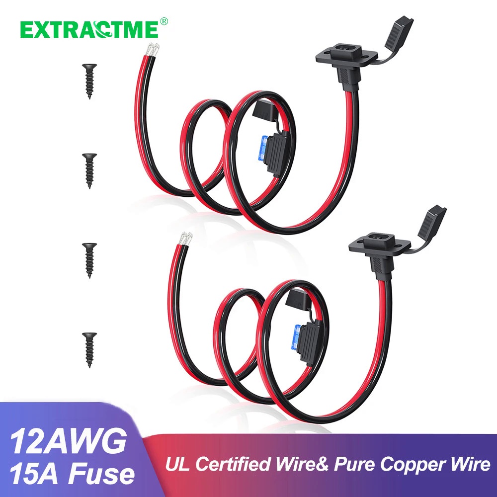 Extractme SAE Connector Harness with 15A Fuse 12AWG Power Socket ...