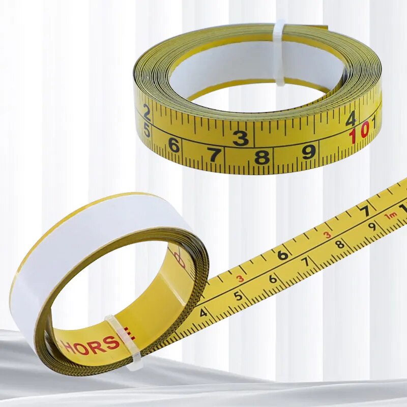 Miter Track Tape Measure with Adhesive Backing Metric Inch Scale Ruler ...
