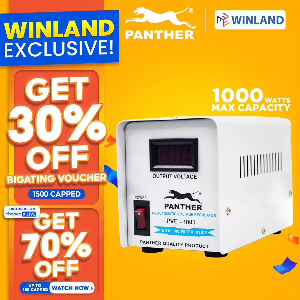 Panther by Winland PVE-1001 AVR Relay Type, 220V AC Output, Automatic ...