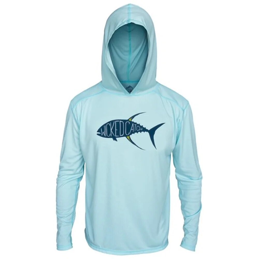 Summer Fishing Hoodies Wicked Catch Men Jersey Hat Long Sleeve Hoodie ...