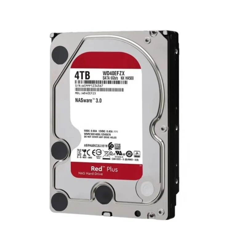 New 4TB VV D Red Plus NAS Internal Hard Drive HDD 5400 RPM, SATA 6 Gb/s ...