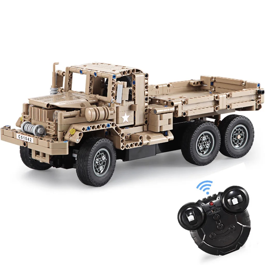 ♦Electric Building Block Remote Control Car Off-road Vehicle Military ...