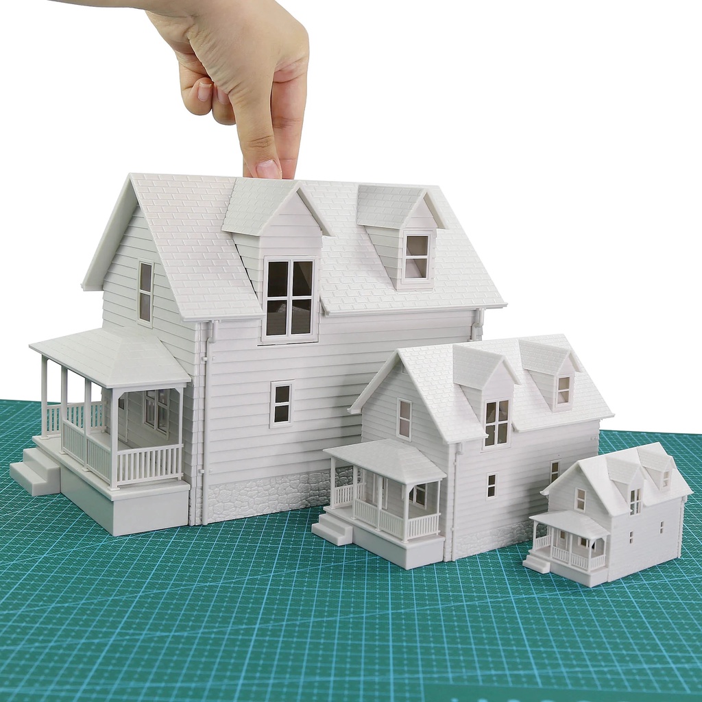 1 Unit Model Railway Layout O HO N Scale Village House White Blank ...