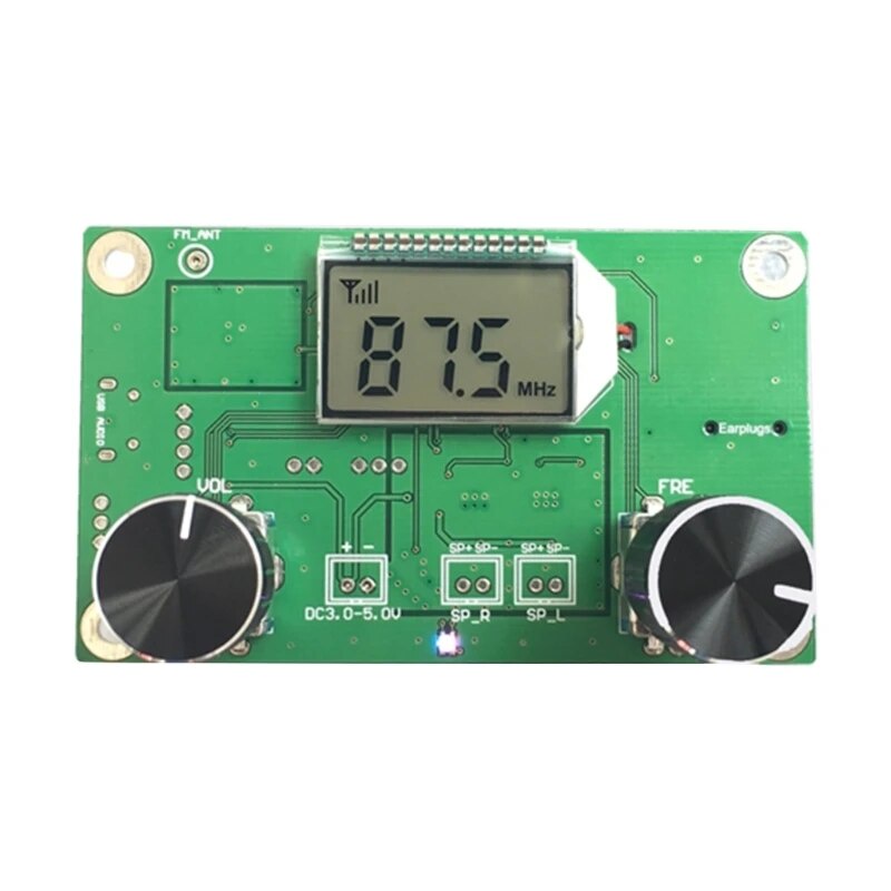PLL Digital Stereo FM Radio Receiver Module Board FM Digital Radios ...