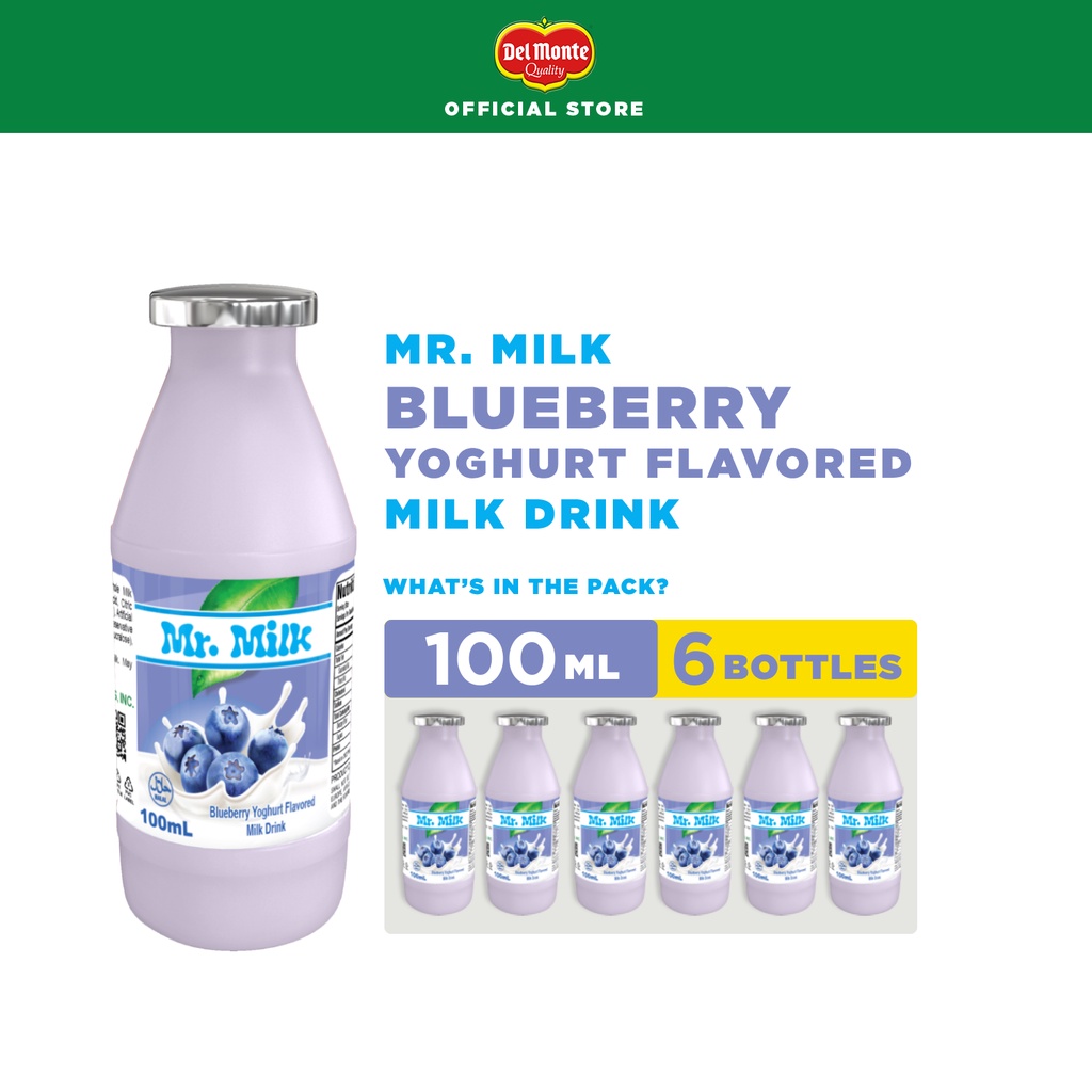 Mr. Milk Blueberry Yoghurt - Flavored Milk Drink x 6 | Shopee Philippines
