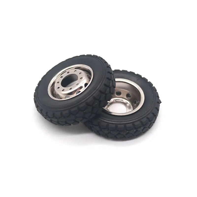 Qin24 2PCS 1/24 RC Heavy Truck Hard Tires And Wheels Set | Shopee ...