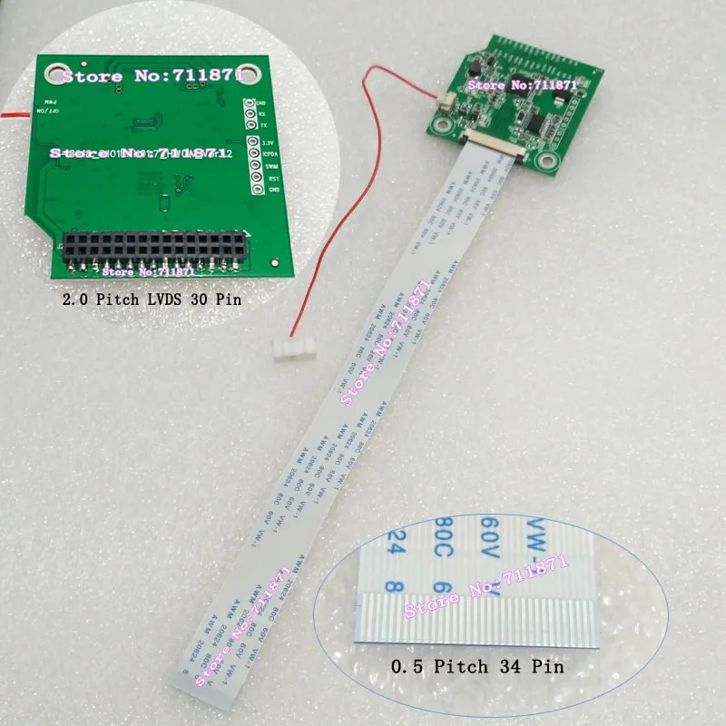 B101UAN01.7 HW0A LVDS Adapter Connector 0.5 Pitch 34P FFC FPC MIPI LVDS ...