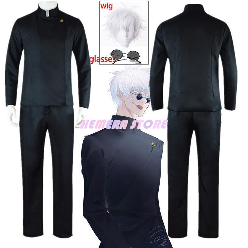 Anime Jujutsu Kaisen Gojo Satoru Cosplay Costume Glasses High School ...