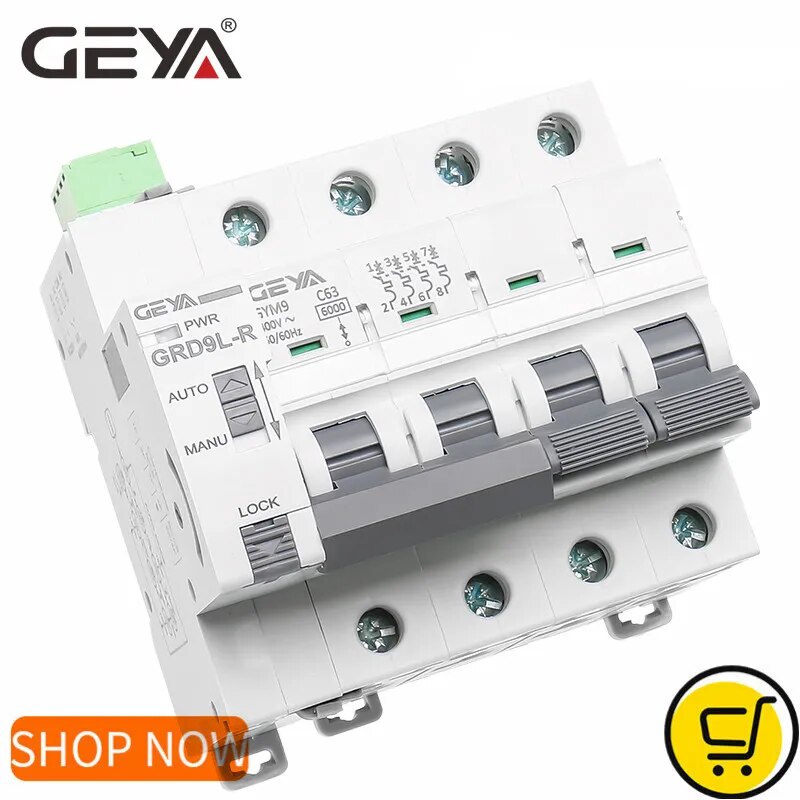 GEYA Din Rail Automatic Circuit Reclosers Mini Breaker GRD9L-R GYM9 ...
