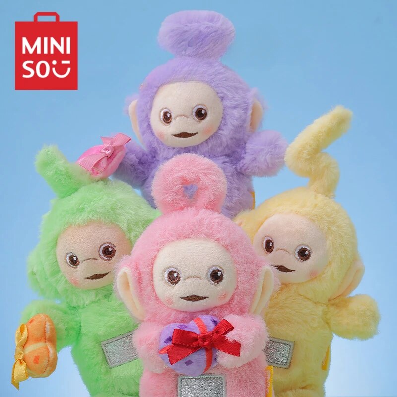 MINISO Teletubbies Series Plush Skeleton Ornaments Movable Doll Laa-Laa ...