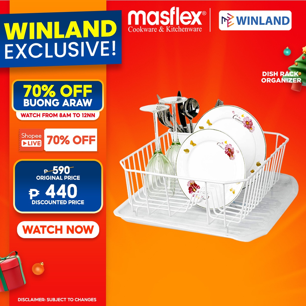 Masflex by Winland Dish Rack Organizer Tray in White Powder Coating ...