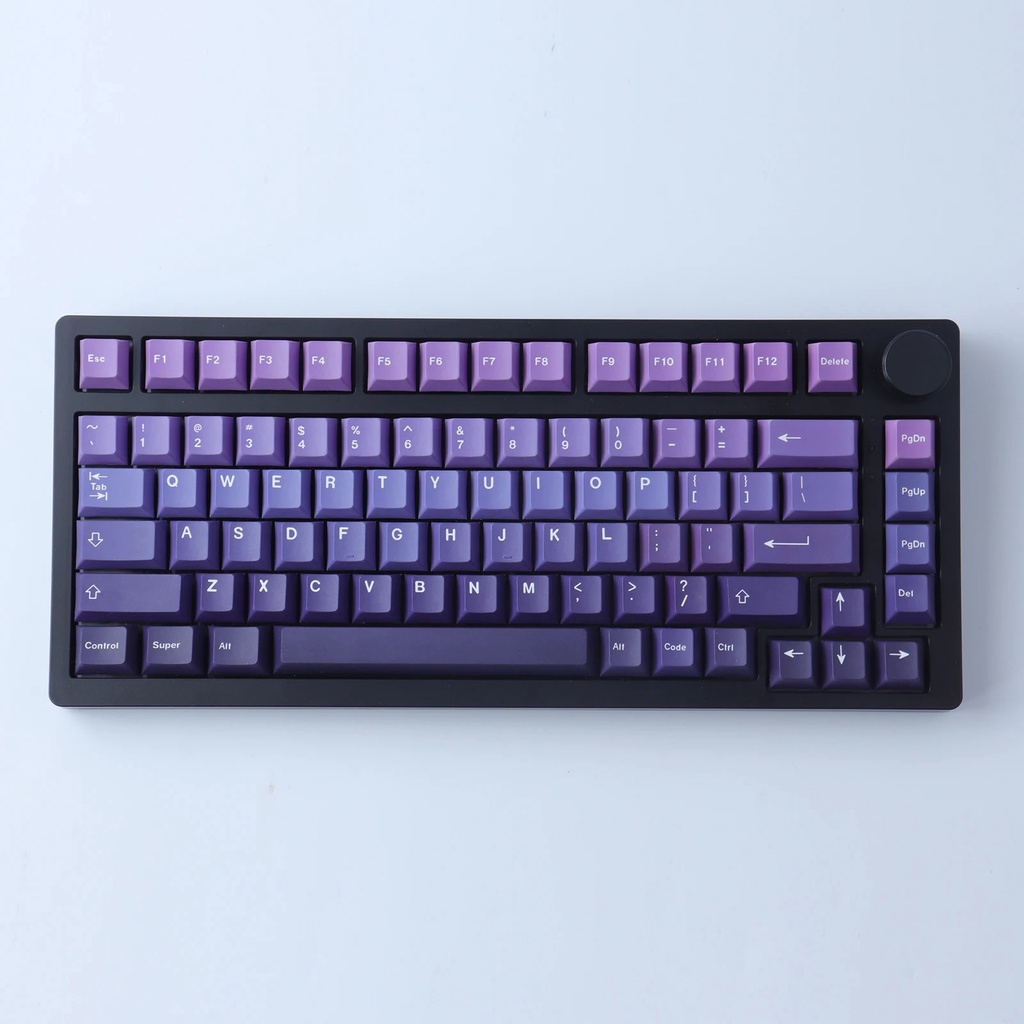 ☽PBT Keycaps 126 Keys Dye Sublimation Cherry Profile Dark purple and ...