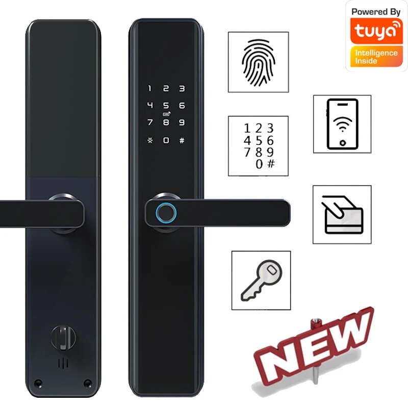 Tuya APP Fingerprint Smart Lock Mechanical Key Security Digital ...