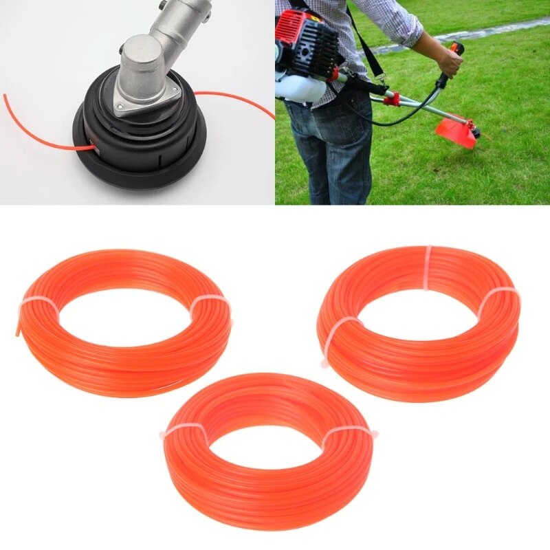 69HF 2/2.4/3mm x 15M Nylon Trimmer Line Brush Cutter Strimmer Rope Lawn Mower Wire | Shopee ...