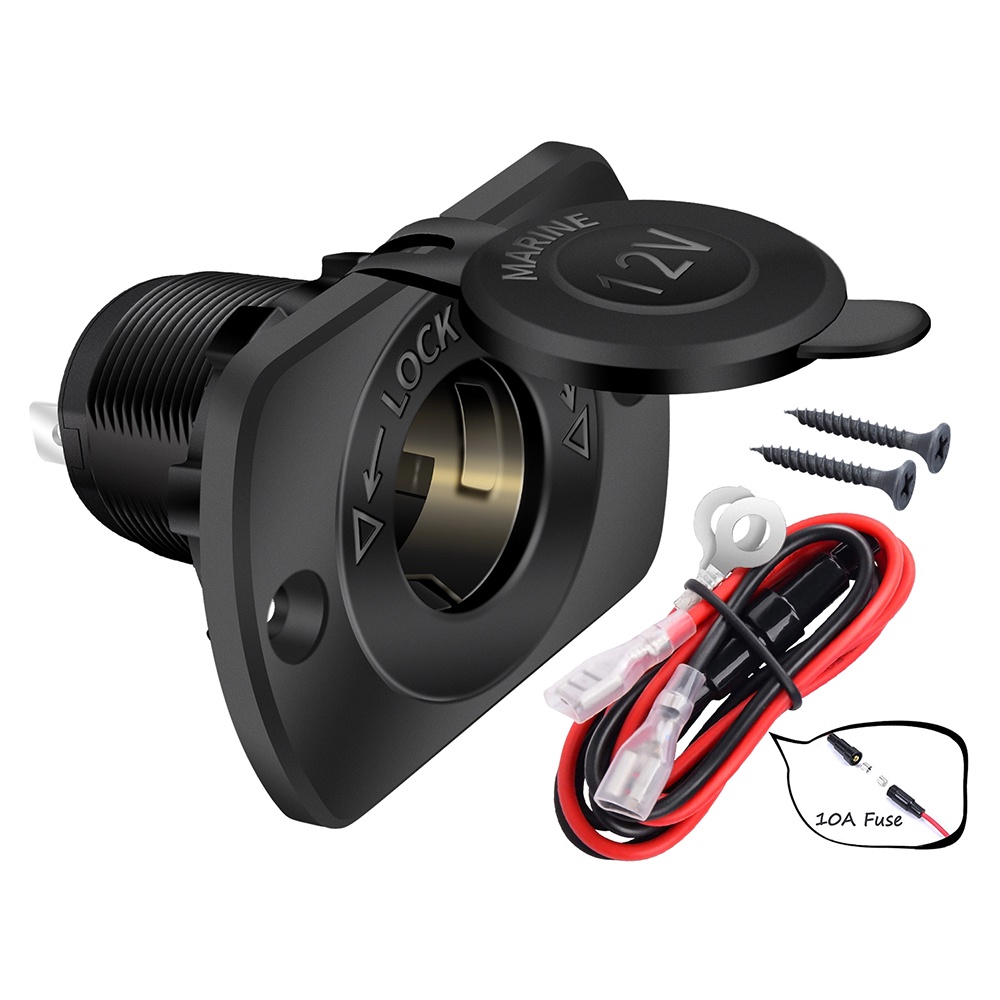 Universal Car Cigarette Lighter Socket 12V Female Connector DC Socket ...