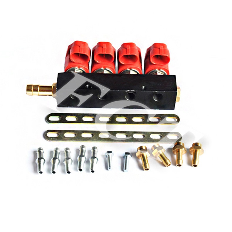 4cyl lpg cng autogas 3 OHMS Injector rail ngv conversion kit riel de ...