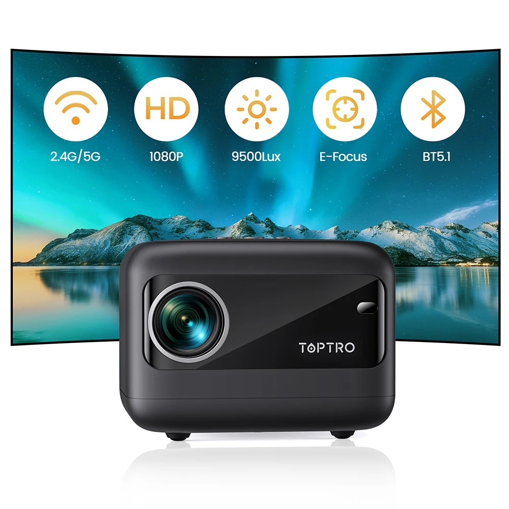 TOPTRO Projector TR25 Portable Projector 9500 Lumens Support 1080p ...
