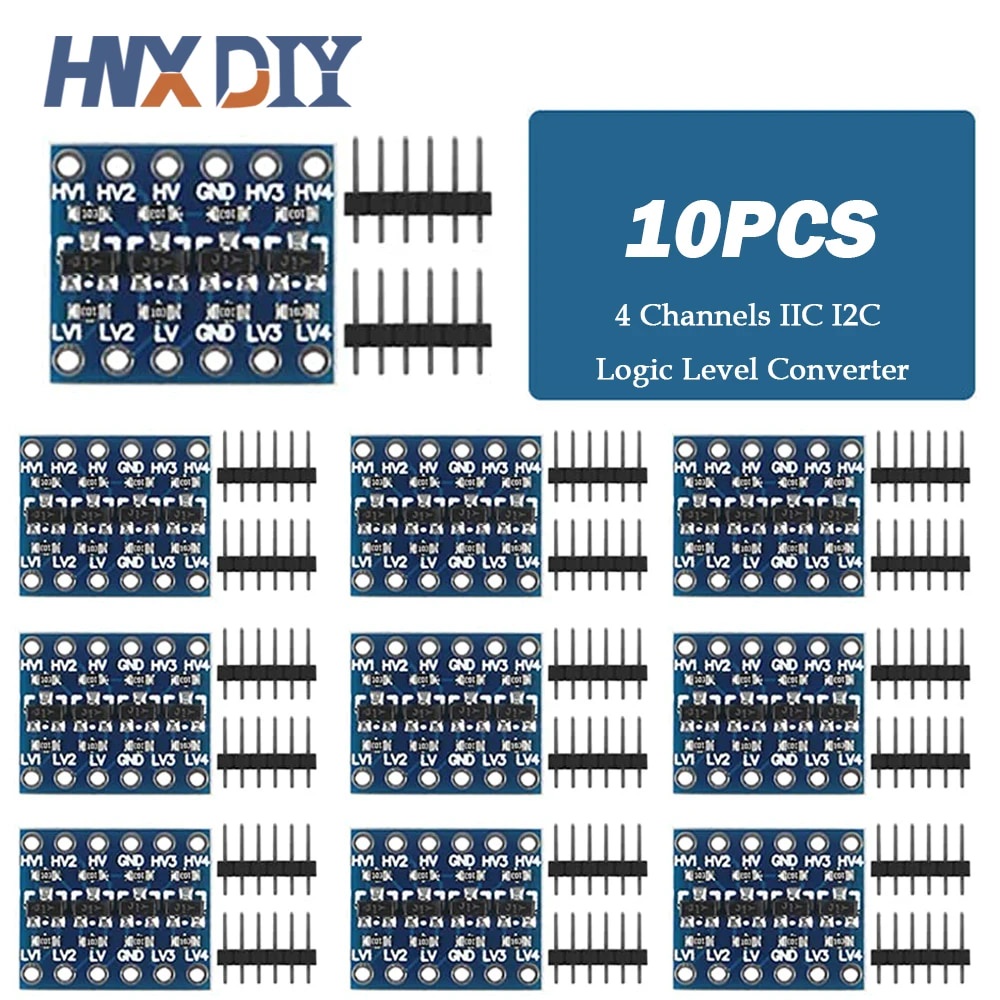 ⚖10pcs 4 Channels IIC I2C Logic Level Converter Bi-Directional Module 3 ...