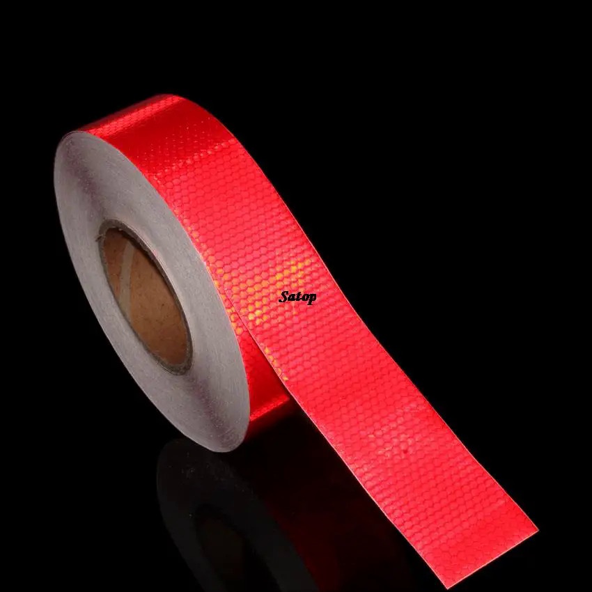 5cm*25m PVC Reflective Tape Red Reflector Vinyl Self Adhesive ...