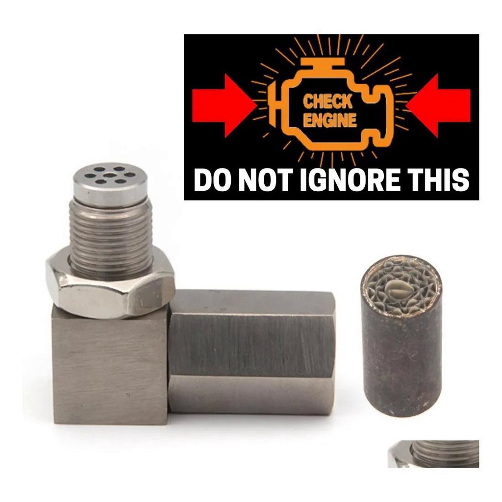 QFYS §Car Sensors Mini Catalytic Converter 90 Degree Exhaust Pipe O2 ...