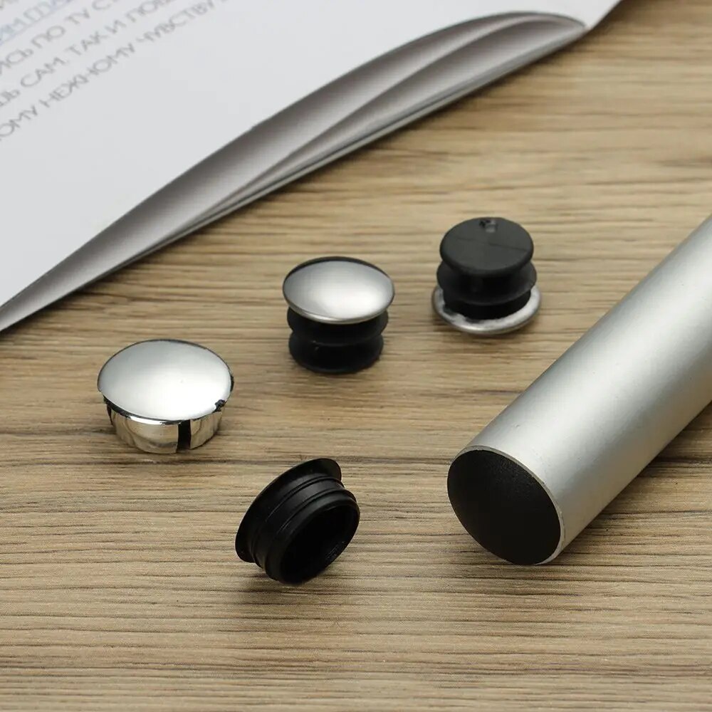 10Pcs Furniture Leg Plug Stainless Steel Round Pipe Plugging Cover ...
