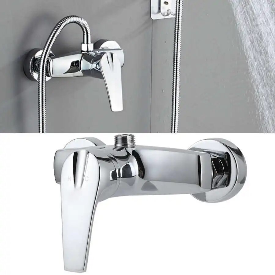 G1/2 Thread Bathroom Shower Valve Single Handle Lift Bath Simple Water ...