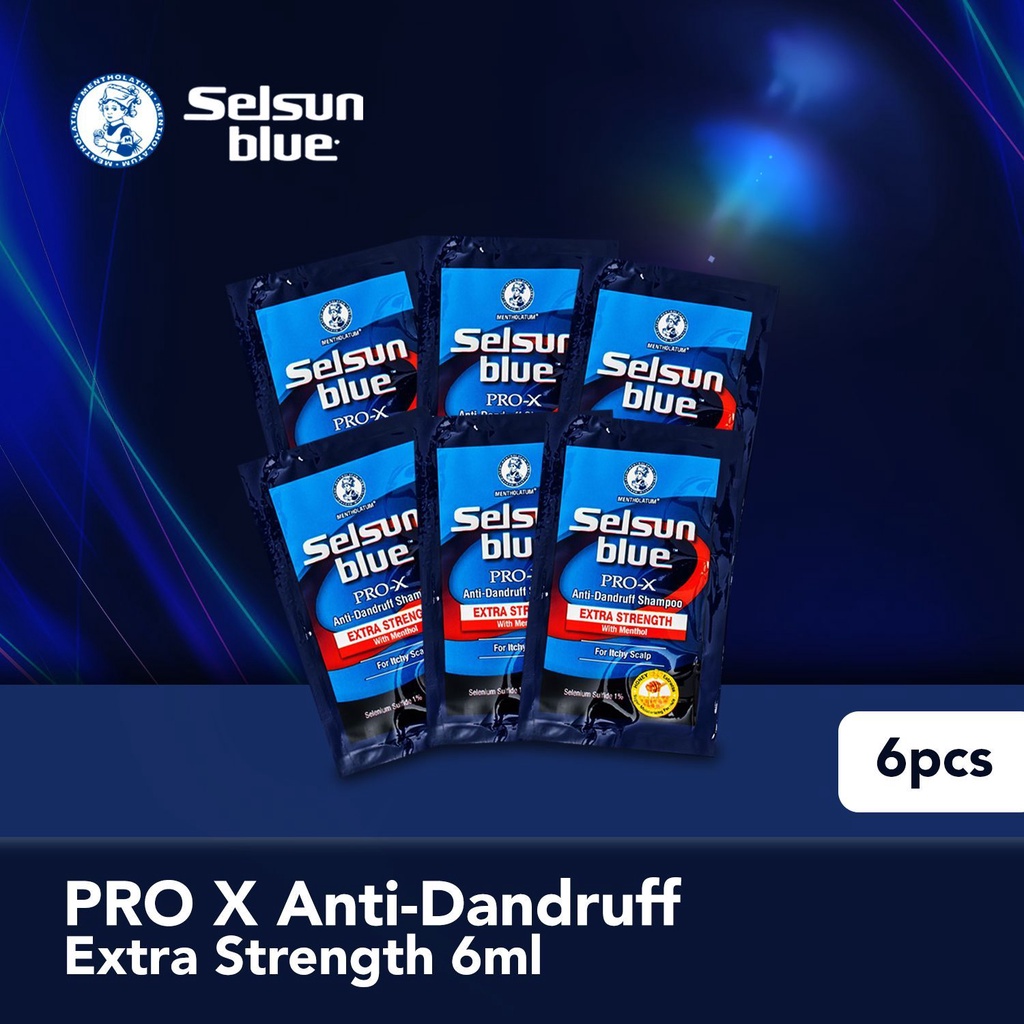 Selsun Blue Pro-X Anti-Dandruff Shampoo Sachet [Bundle of 6] | Shopee ...