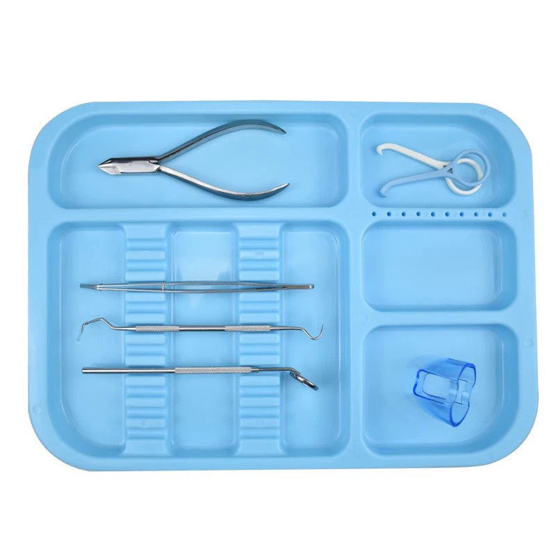 Newly launched Plastic Dental Instruments Tray Split Segregated Placed ...