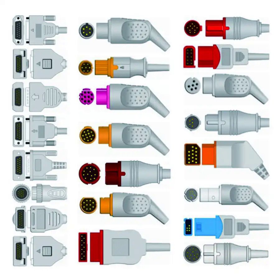 Newly launched ZP connector for Nihon kohden EKG DB15pin Connector For ...