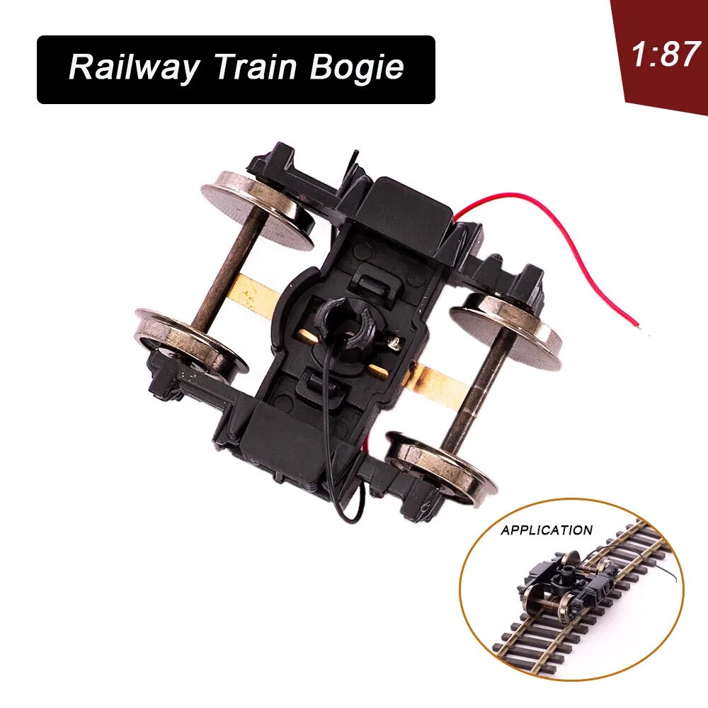 1:87 HO Scale Railway Train Bogie Assembly DIY Chassis Integrated ...