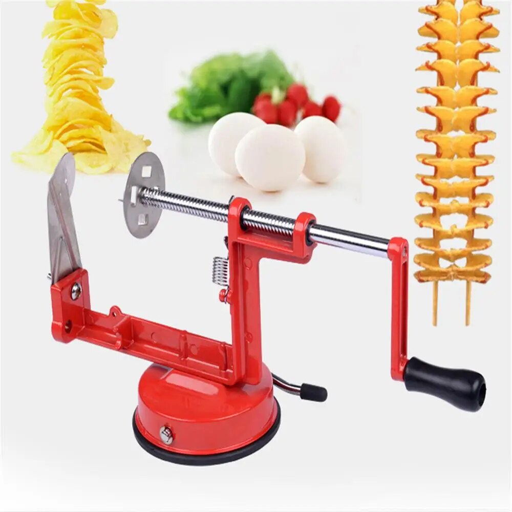 Manual Rotating Potato Chip Cutter Multifunctional Slicer Potato Tower