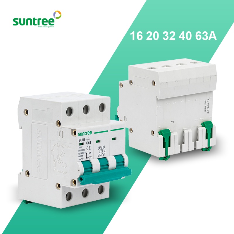 AC 1P 4P 3 phase 2 pole mcb electrical miniature Circuit Breakers air ...