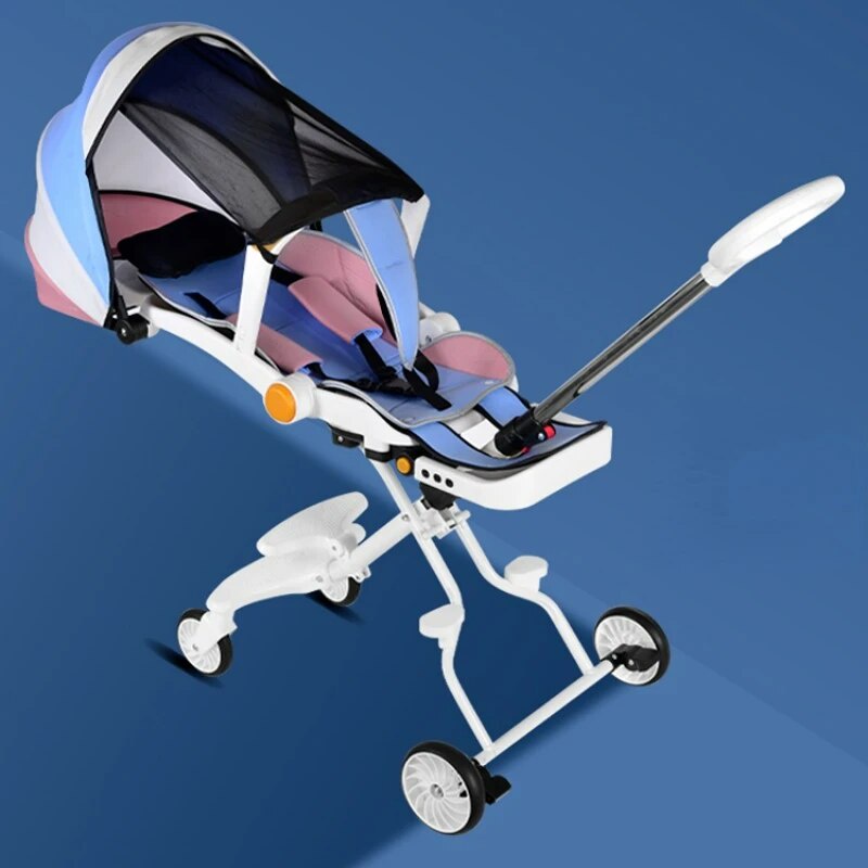 Portable Foldable Two-way Carry Out Push Trolley Can Sit Lie Baby Car ...