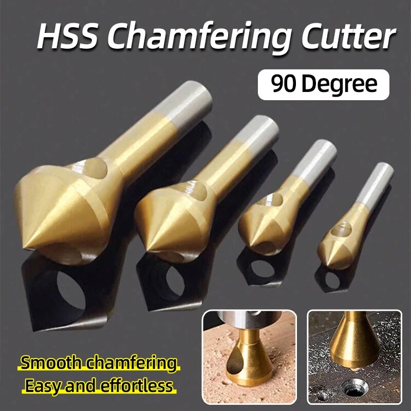 Titanium Countersink Drill Bit Set Deburring Taper Hole Cutter Wood ...